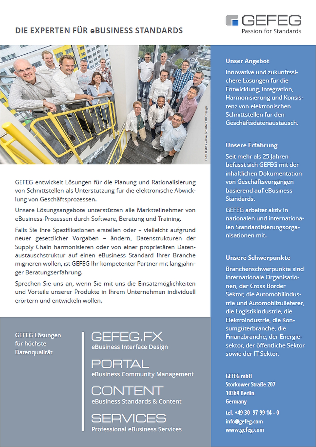 GEFEG - Passion for Standards - GEFEG mbH